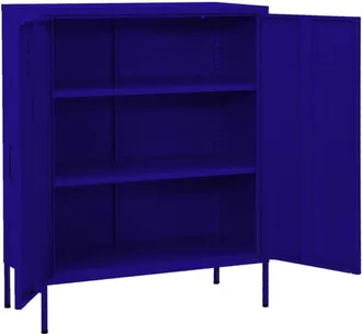 vidaXL Lagerschrank Marineblau 80x35x101,5 cm Stahl Vidaxl 972086