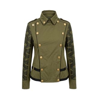 Mr & Mrs Italy Zweireihiger Milit&auml;rmantel - - Jackets - Damen - Gr&uuml;n - XS