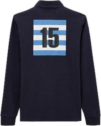Serge Blanco Maillot de Rugby/Polo Manches Longues Bleu Dark Navy Lohan - Mode Homme