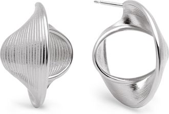 Singularu Infinity Ohrringe. Edelstahl mit silberfarbener Beschichtung. Schmuck für Damen