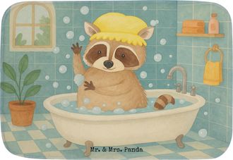 Mr. & Mrs. Panda duschmatte Waschb&auml;r Design - Geschenk, fu&szlig;matte Bad, Badematte, Waschen, Lustige Spr&uuml;che, Badezimmer Matte, Tagtr&auml;umen, Seifenblasen, Badezimmerteppic