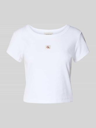 Calvin Klein Jeans Cropped T-Shirt mit Label-Detail