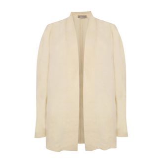 Cortana Leinen Viskose Lange Jacke - - Blouses & Shirts - Damen - Gelb - XS