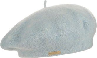 Seeberger Beret Woolmark pour Femme Beret Basque d&acute;Hiver (Taille Unique - Bleu Clair)