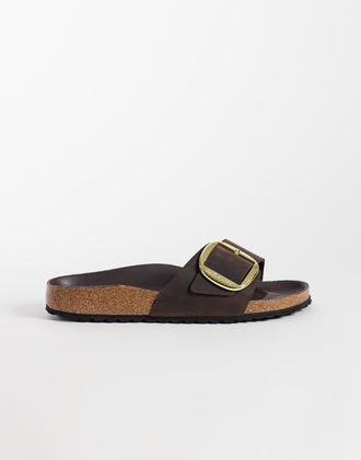Birkenstock Madrid Sandalen mit gro&szlig;er Schnalle in Habana-Braun