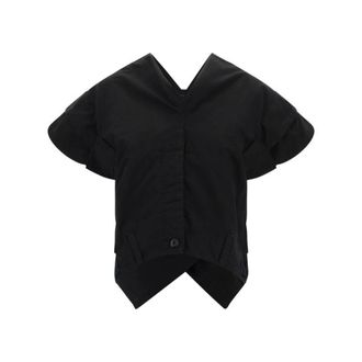 Balenciaga Cargo Top mit Trompe-loeil Design - - Blouses & Shirts - Damen - Schwarzk - XS