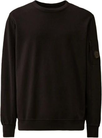 C.P. Company C.p. Company, Homme, Sweatshirts et sweats &agrave; capuche, Noir, Taille: L Light Fleece Crewneck SweaT-shirt