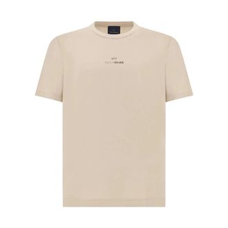 Paul & Shark Baumwoll-Jersey-T-Shirt mit Print - - Tops - Herren - Beige - M