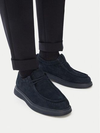 Tommy Hilfiger Halbschuhe Comfort Nubuck Moc Toe Shoe FM0FM05975 Dunkelblau