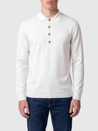 Eleventy Polo en maille &agrave; manches longues en m&eacute;lange de cachemire et coton