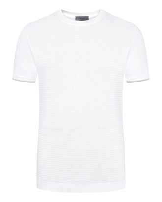 Ferrante Strukturiertes Jersey T-Shirt mit Stretchanteil in