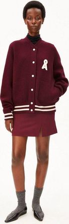 Armedangels Cardigan ICONIC &Aring; AALISON Collegejacke aus Bio-Woll Mix (Blousonkragen, Oversized Fit)