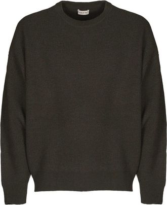 Fear of God Homme, Pulls, Noir, Taille: S Racked Rib Crewneck