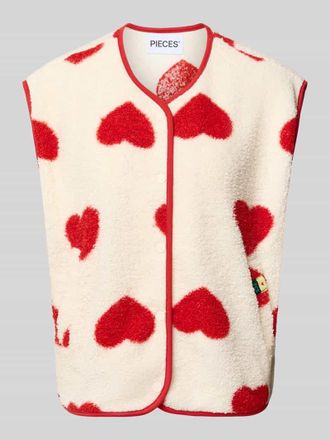 Pieces Regular Fit Weste mit Allover-Muster Modell KATTY
