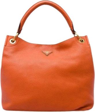 Prada Sac Hobo Pre-owned - Femme - Pre-owned - Orange - Taille: ONE Size