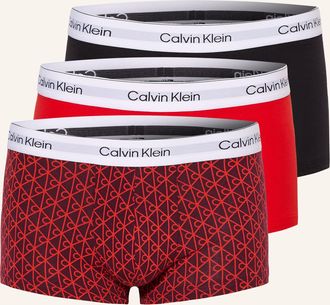 Calvin Klein 3er-Pack Boxershorts Low Rise rot