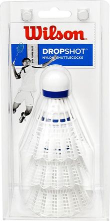 Wilson Unisex - Erwachsene Dropshot Badminton Shuttles, Wei&szlig;, 3-er Pack EU