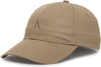 Calvin Klein Cap Monogram Embroidery Baseball Cap LV04K5024G Beige