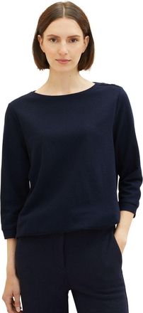 Tom Tailor Damen 1038032 T-Shirt mit 3/4-Arm, 10668-sky Captain Blue, S