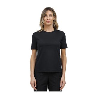 Max Mara Besticktes Modal- und Baumwoll-T-Shirt - - Tops - Damen - Blau - S