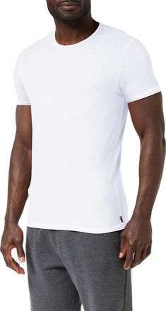Lovable LVB Stretch Cotton T-Shirt Girocollo Herren, Wei&szlig;, S