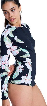 Roxy Langarmshirt LS ZIP LYCRA sportlicher Stil, f&uuml;r sportliche Aktivit&auml;ten, mit Rei&szlig;verschluss