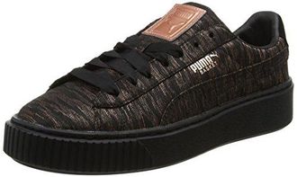 Puma Puma Basket Platform VR, Sneakers Basses Femme, Noir (Black-Black), 38 EU