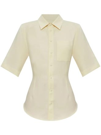 Ami Hemd aus Schurwolle - Gelb