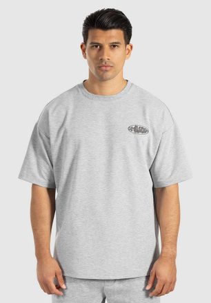 Smilodox T-Shirt Vlery, Oversized Kurzarm Shirt, Globus-Rückenprint & Lockerem Schnitt Statement-Piece, Oberteil mit Rundhalsausschnitt, Streetwear Alltag