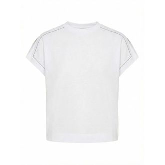 PESERICO Femme, Tops, Blanc, Taille: 40 FR T-shirt &agrave; col rond