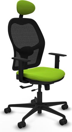 Piqueras y Crespo B&uuml;rostuhl mit R&uuml;ckenlehne und 1D-Armlehnen, h&ouml;henverstellbare Lendenwirbelst&uuml;tze und festes Kopfteil, ausgestattet mit Syncro/Traslack und eingespritz