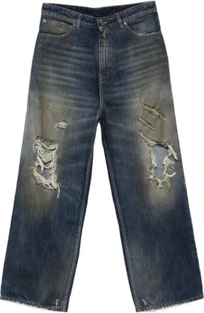 VETEMENTS Homme, Jeans, Bleu, Taille: W34 Jean D&eacute;lav&eacute; et D&eacute;chir&eacute;