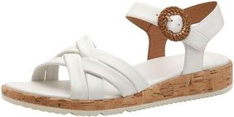 Tamaris Femme 1-28129-44 Sandale Plate, Cuir Blanc, 40 EU