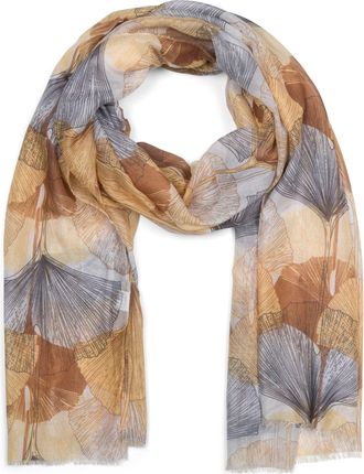 styleBREAKER Schal Langer Schal Ginkgo Leaves