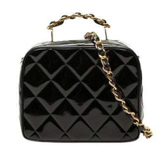 Chanel Pre-owned Matelasse Lackleder 2way Umh&auml;ngetasche - - Pre-owned - Damen - Schwarzk - ONE SIZE