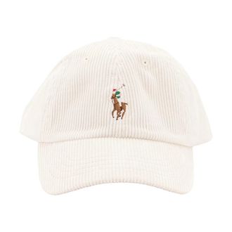 Polo Ralph Lauren Cord-M&uuml;tze mit Pony-Stickerei - - Accessories - Herren - Wei&szlig; - ONE SIZE