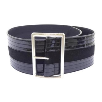Saint Laurent Pre-owned Vintage Suede Belt - - Pre-owned - Damen - Schwarzk - ONE SIZE