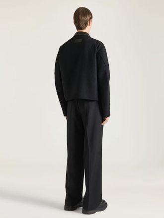 Givenchy Wool with Leather Collar Jacket - Black