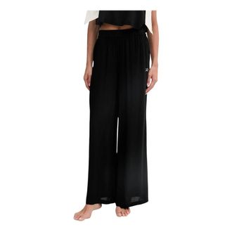 Karl Lagerfeld Viskose-Hose mit weitem Bein - - Trousers - Damen - Schwarzk - S