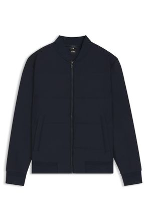 BOSS Herren H-Skiles 100 Sweatjacke mit Rei&szlig;verschluss und gepolsterter Vorderseite Dunkelblau 6XL