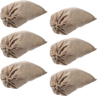 BESPORTBLE Lot de 6 Paquet à Légumes en Toile de Jute Naturelle Cordon de Serrage 20X30 CM Réutilisables et Respirants Paquet Multifonctions pour Fruits Légumes 