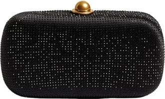 Ted Baker Cryzela Pochette rigide ornée de cristaux Noir avec chaîne dorée