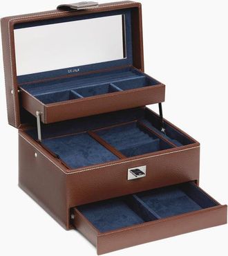 Le Tanneur Boîte à bijoux moyen modèle ouverture automatique en cuir