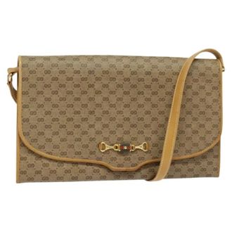 Gucci Pre-owned Cuir sacs-gucci - Femme - Pre-owned - Beige - Taille: ONE Size