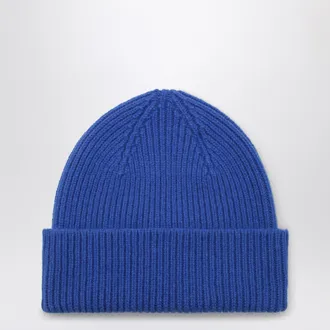 Le Bonnet Beanie aus Wolle und Caregora in Royal Azure