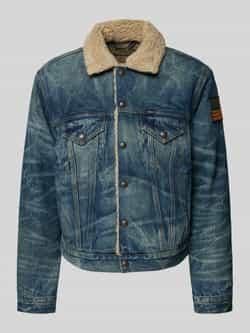 Polo Ralph Lauren Jeansjacke mit Teddyfell und Brusttaschen