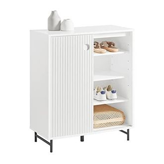 SoBuy Meuble de Rangement Buffet Commode - Armoire &agrave; Chaussures &agrave; 2 Portes Coulissantes, &Eacute;tag&egrave;res R&eacute;glables, Meuble Cuisine Design Moderne - Entr&eacute;e Salon Cu