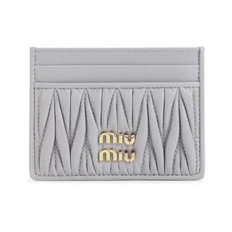 Miu Miu Matelass&eacute; Nappa Kartenetui - - Accessories - Damen - Grau - ONE SIZE