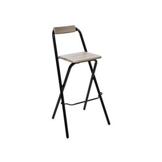5five Simply Smart 5Five Simply Smart - Tabouret de bar pliant Louna - Structure en m&eacute;tal - Assise en bois - Hauteur 97 cm - Hauteur dassise 75 cm - Compatible cuisine