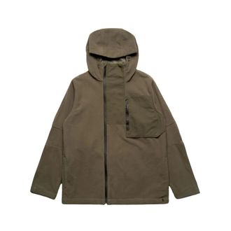 maharishi Asymmetrischer Fleece-Kapuzenpullover mit Rei&szlig;verschluss - - Sport - Herren - Gr&uuml;n - M